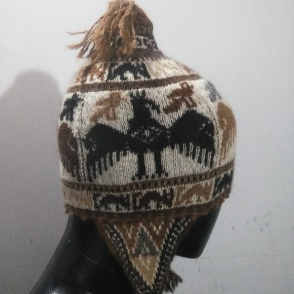 Accessories | Peruvian Chullo Cap Beanie For Women Warm Winter Hand ...